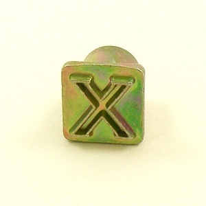 HALF PRICE 12mm Modern Letter X Embossing Stamp - artisanleather.co.uk