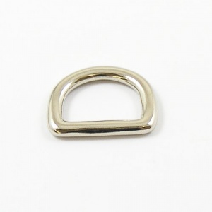 16mm 5/8" Nickel Plated Shallow D Ring - artisanleather.co.uk