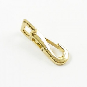 Mini Snap Clip Brass Plated 12mm Eye - artisanleather.co.uk