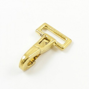 Mini Snap Clip Brass Plated 19mm Eye - artisanleather.co.uk