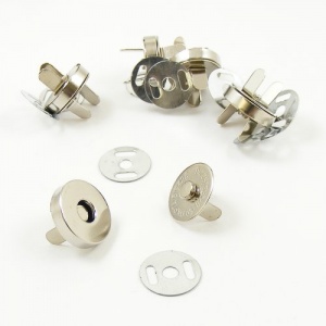 Magnetic Handbag Poppers Large Silver 5pk - artisanleather.co.uk