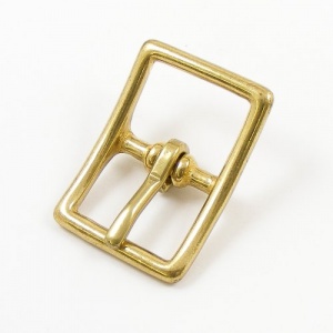 25mm Cast Brass Whole Halter Buckle - artisanleather.co.uk