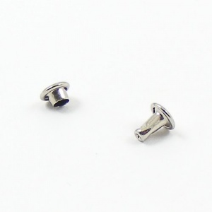 6mm Double Cap Nickel Plated Rivets Pack of 100 - artisanleather.co.uk