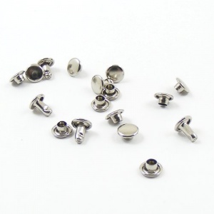 7mm Double Cap Nickel Plated Rivets Pack of 100 - artisanleather.co.uk