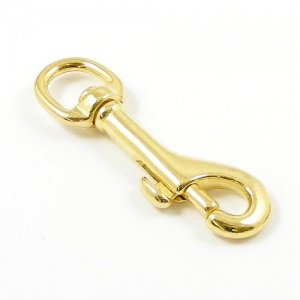 12mm Brass Trigger Clip Round Eye - artisanleather.co.uk