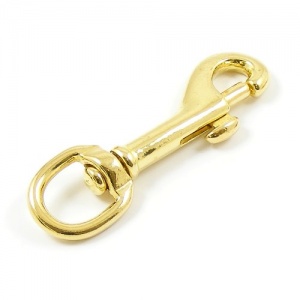 12mm Brass Trigger Clip Round Eye - artisanleather.co.uk