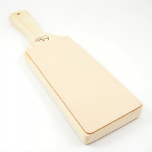 Sharpening Strop - Wooden Paddle - artisanleather.co.uk