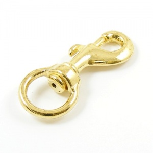 19mm Brass Trigger Clip Round Eye - artisanleather.co.uk