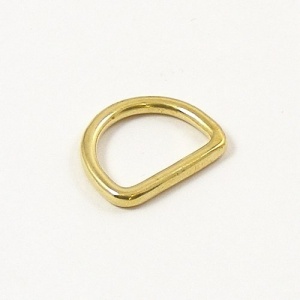 19mm 3/4" Brass Shallow D Ring - artisanleather.co.uk
