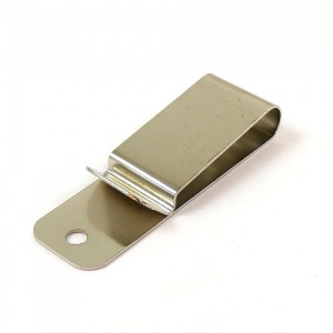 Belt Holster Spring Clip - Nickel Plated - Slim - artisanleather.co.uk