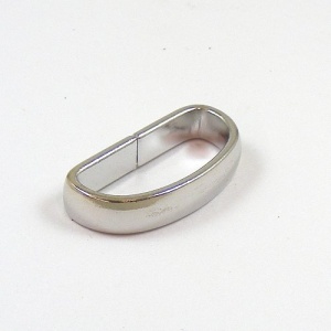 Nickel Plated Belt Loop - Strip Formed - 32mm - artisanleather.co.uk