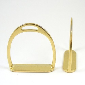 Small Brass Rocking Horse Stirrups - artisanleather.co.uk