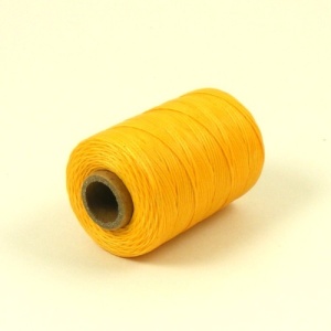 1mm Waxed & Braided Polyester Thread Yellow 100m - artisanleather.co.uk