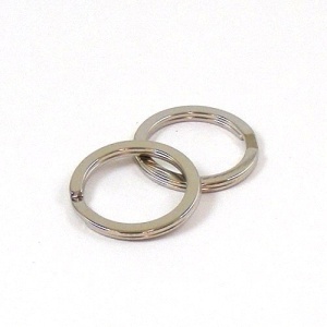 26mm FLAT Nickel Plated Split Rings x 10 - artisanleather.co.uk