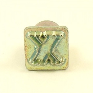 HALF PRICE 12mm Decorative Letter X Embossing Stamp - artisanleather.co.uk