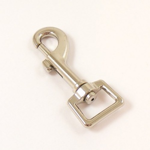 19mm Nickel Plated Trigger Clip Square Eye - artisanleather.co.uk