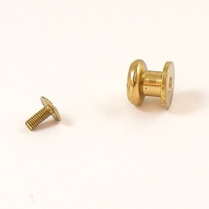 EXTRA LARGE Solid Brass Sam Browne Stud - artisanleather.co.uk
