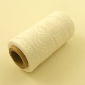 1mm Waxed & Braided Polyester Thread White 200m - artisanleather.co.uk