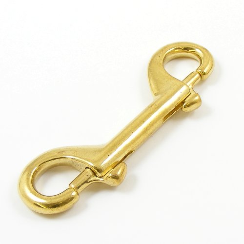 Double Ended Solid Brass Trigger Clip - artisanleather.co.uk