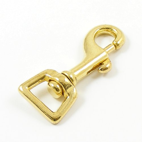 12mm Brass Trigger Clip Square Eye - artisanleather.co.uk