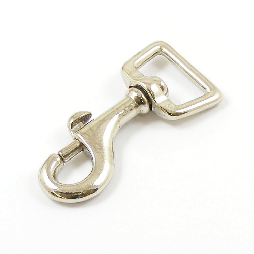 19mm Lightweight Nickel Plated Trigger Clip Square Eye - artisanleather ...