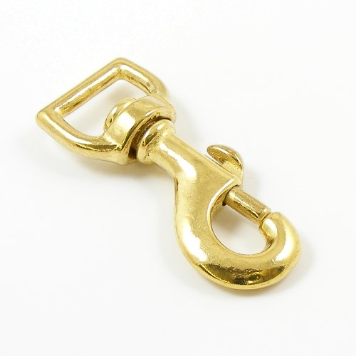 19mm Brass Trigger Clip Square Eye - artisanleather.co.uk