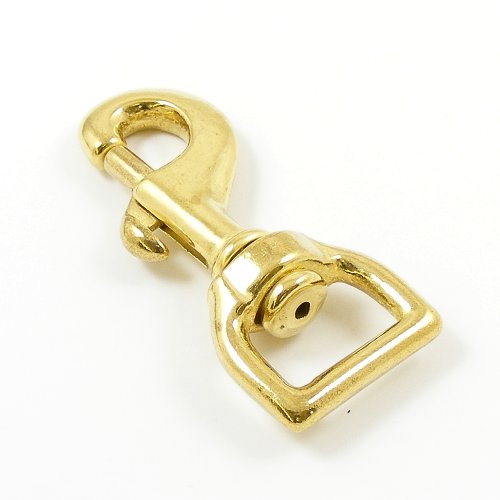 19mm Brass Trigger Clip Square Eye - artisanleather.co.uk