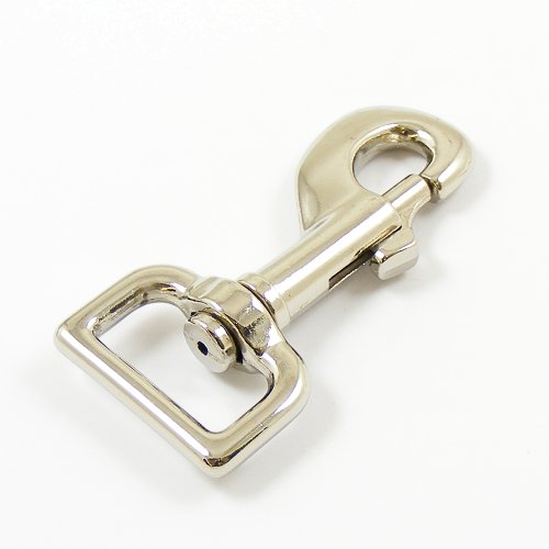 25mm Nickel Plated Trigger Clip Square Eye - artisanleather.co.uk