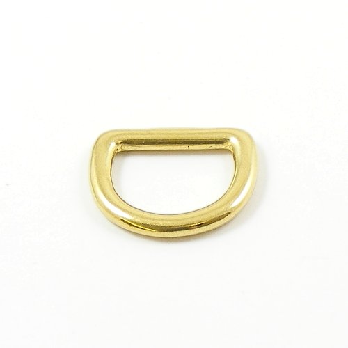 16mm 5/8" Cast Brass Shallow D Ring - artisanleather.co.uk