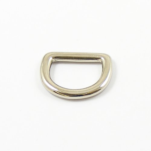 16mm 5/8" Nickel Plated Shallow D Ring - artisanleather.co.uk