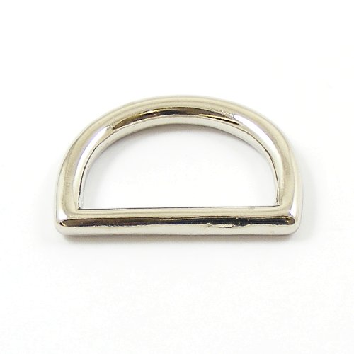 25mm 1" Nickel Silver Shallow D Ring - artisanleather.co.uk