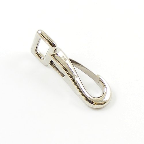 Mini Snap Clip Nickel Plated 12mm Eye - artisanleather.co.uk