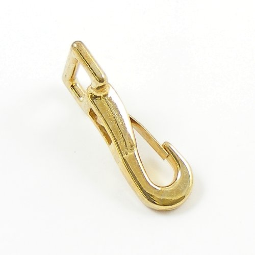 Mini Snap Clip Brass Plated 16mm Eye - artisanleather.co.uk