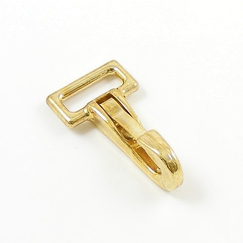 Mini Snap Clip Brass Plated 16mm Eye - artisanleather.co.uk
