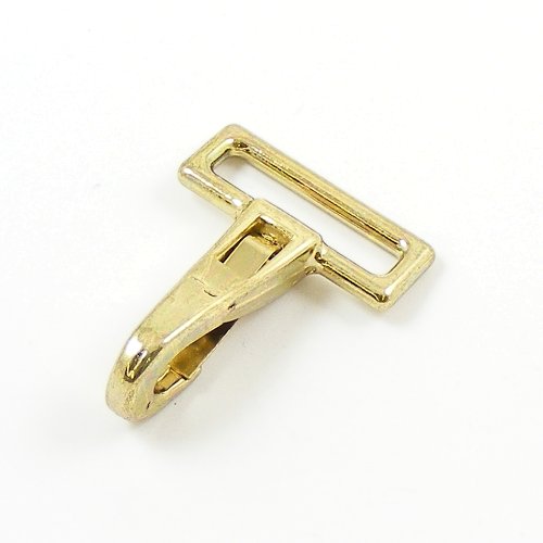 Mini Snap Clip Brass Plated 25mm Eye - artisanleather.co.uk