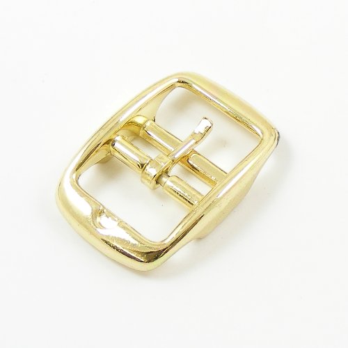 Cavesson Double Bar Buckle Brass Plated 25mm - artisanleather.co.uk