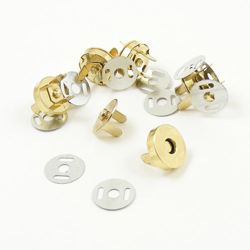 Magnetic Handbag Poppers Small Gold 5pk - artisanleather.co.uk