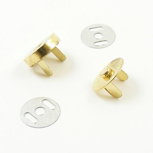 Magnetic Handbag Poppers Large Gold 5pk - artisanleather.co.uk