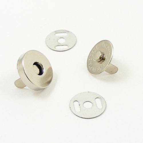 Magnetic Handbag Poppers Large Silver 5pk - artisanleather.co.uk