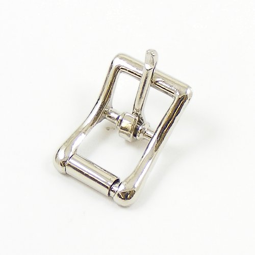 12mm Lightweight Nickel Plated Whole Roller Buckle - artisanleather.co.uk