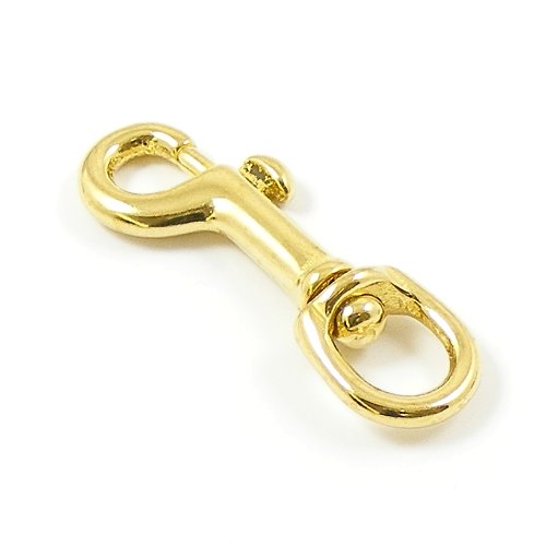 6mm Brass Trigger Clip Round Eye - artisanleather.co.uk