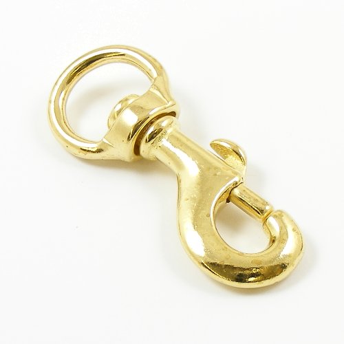 19mm Brass Trigger Clip Round Eye - artisanleather.co.uk