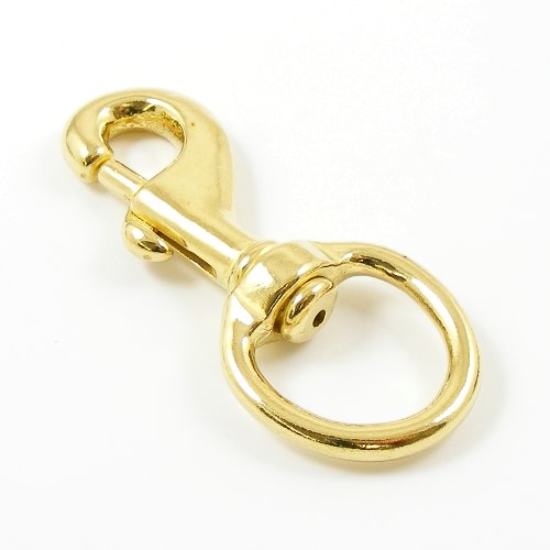 25mm Brass Trigger Clip Round Eye - artisanleather.co.uk
