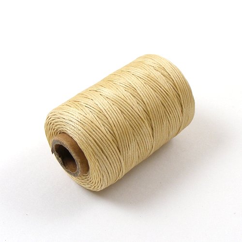 0.6mm Waxed & Braided Polyester Thread Beige 100M - artisanleather.co.uk