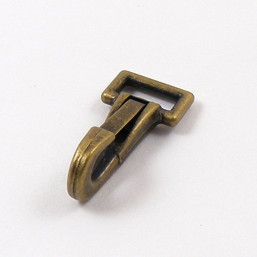 Mini Snap Clip Antiqued Finish 12mm Eye - artisanleather.co.uk