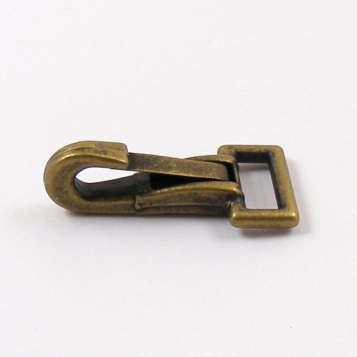 Mini Snap Clip Antiqued Finish 12mm Eye - artisanleather.co.uk