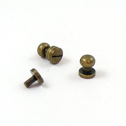 7mm Antiqued Effect Sam Browne Stud - Pack of 10 - artisanleather.co.uk