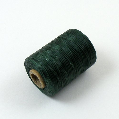 1mm Waxed & Braided Polyester Thread Deep Green 100M - artisanleather.co.uk