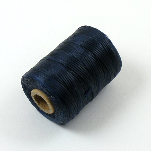 1mm Waxed & Braided Polyester Thread Dark Blue 100M - artisanleather.co.uk