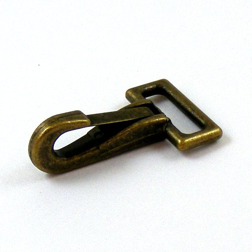 Mini Snap Clip Antiqued Brass Effect 19mm Eye - artisanleather.co.uk